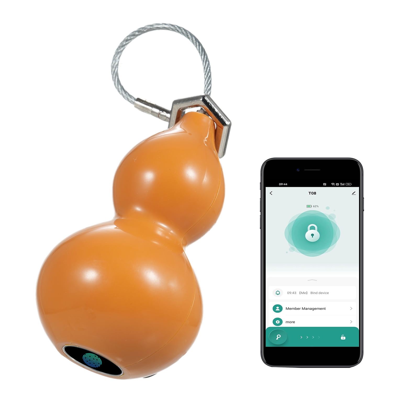 Fingerprint Cable Lock Fingerprint Padlock with APP Control Padlock ...