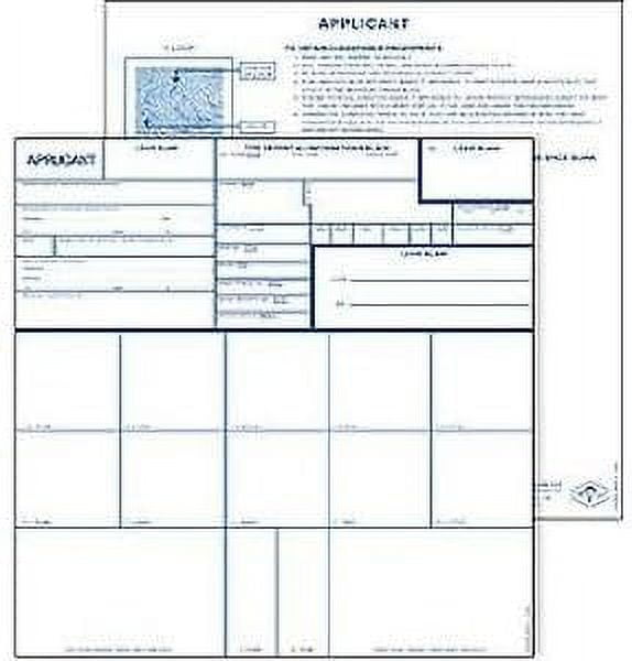 Fingerprint Cards, Applicant FD-258, 100 Pack - Walmart.com