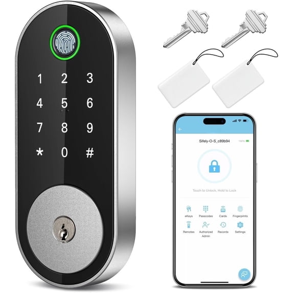 Fingerprint Deadbolt with Keypad - Keyless Entry Lock for , Apartment ...