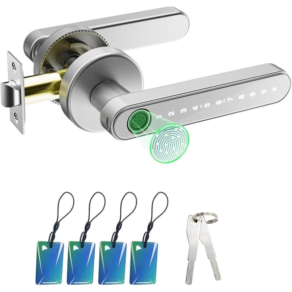 Fingerprint Door Lock Biometric Door Knob with Keypad Keyless Entry ...