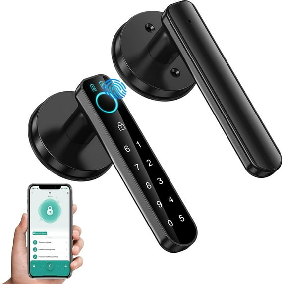 Fingerprint Door Lock- Door knob,biometric Door Lock,with passcode ...