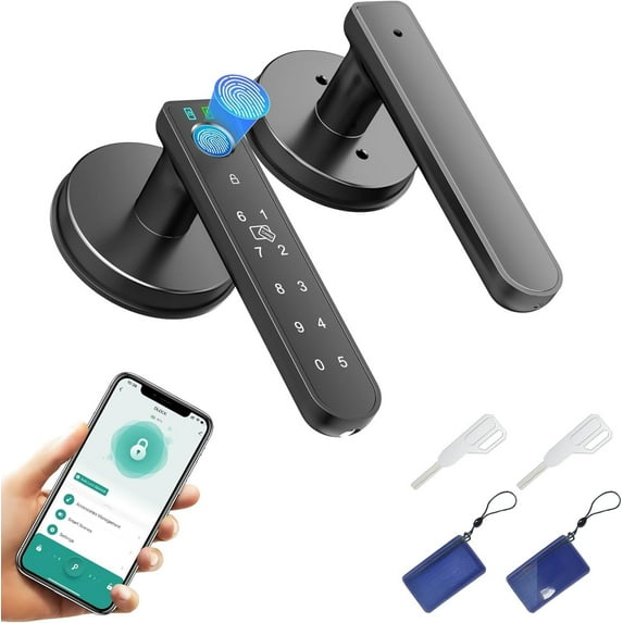 Fingerprint Door Lock Fingerprint Door Knob with Keyless Entry ...