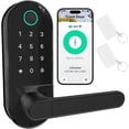 Fingerprint Door Lock with Handle & Keypad - Built-in WiFi Remote ...
