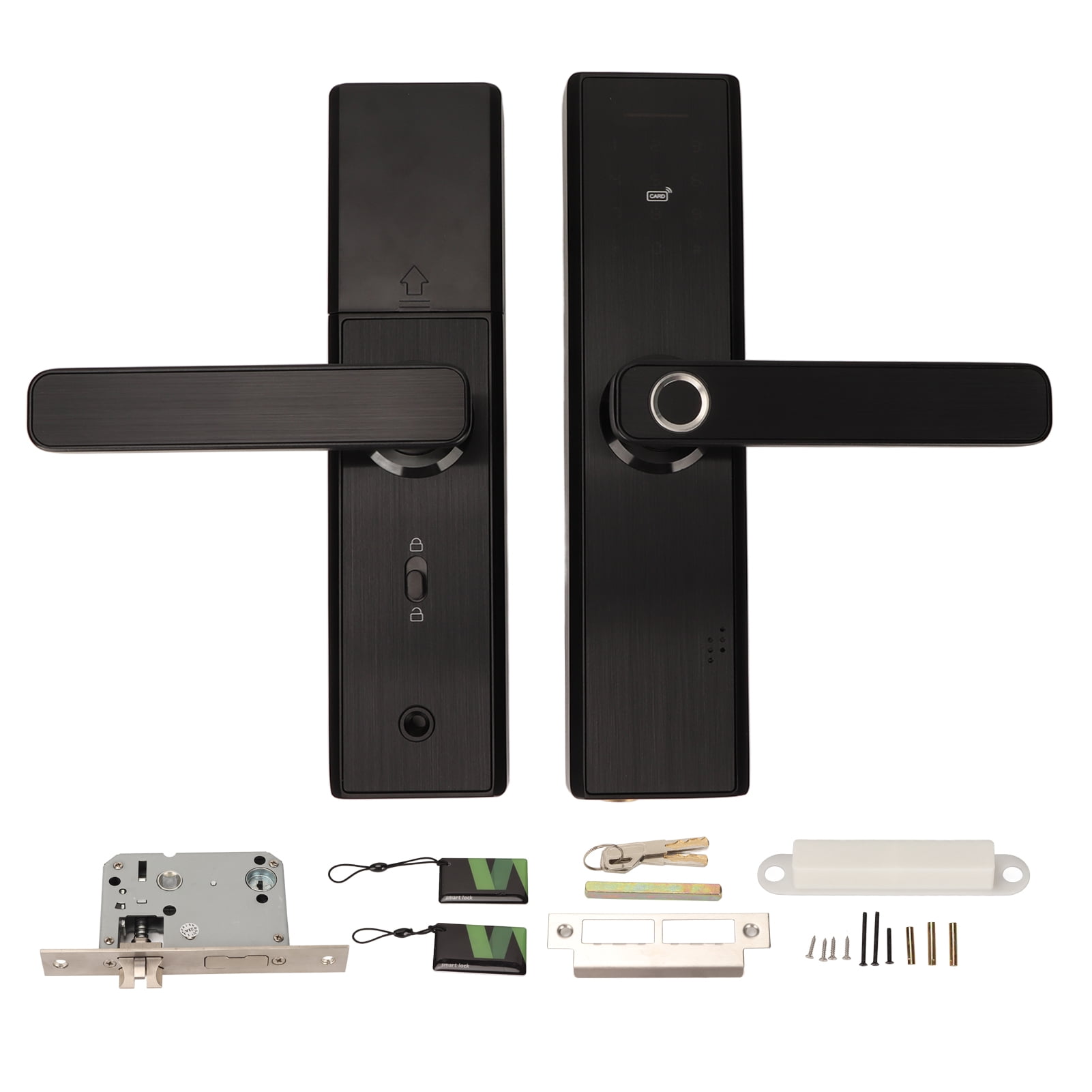 Fingerprint Door Lock, IC Card Password Smart Door Lock With Handle Low ...