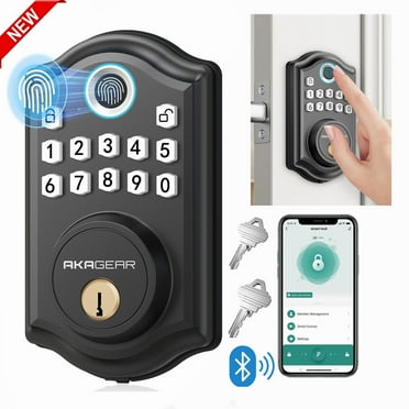 Keyless Entry Door Lock with Handle Set, Fingerprint Door Lock ...