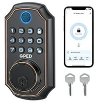 Honeywell Door Locks, Matte Black Digital Deadbolt Door Lock Electronic ...