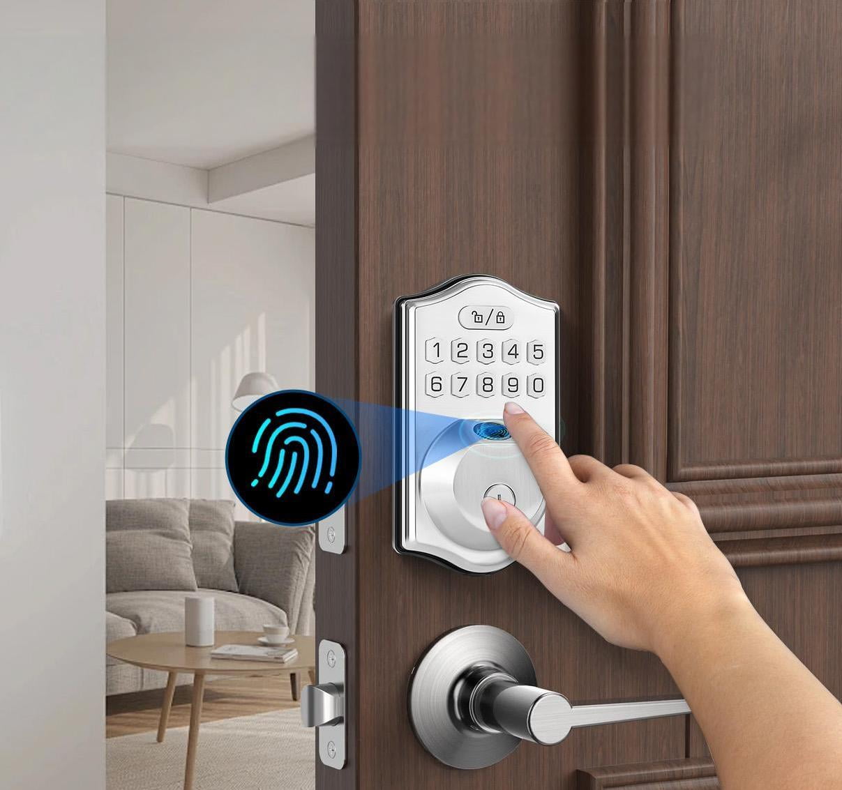 CATGOOD Fingerprint Door Lock, Keyless Entry, Electronic Keypad ...