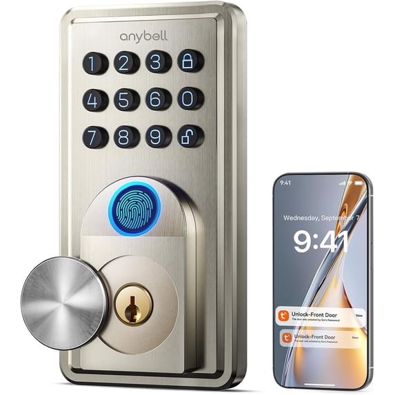 Fingerprint Door Lock - Keyless Entry Smart Lock Deadbolt with ...