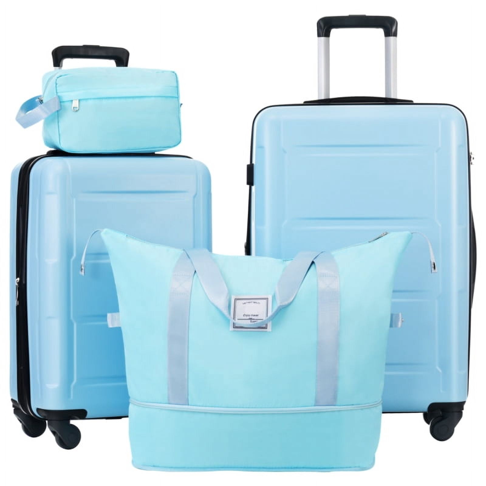 2 Piece Luggage Set with Bags Expanable Spinner Wheels ABS Lightweight ...