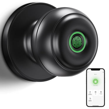 Foxgard Fingerprint Door Lock, Smart Bedroom Door Knob with Thumbprint & APP Control, Biometric ...