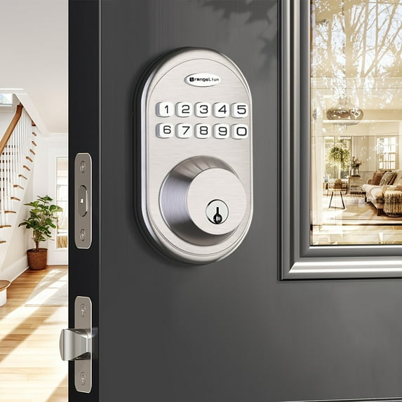 Fingerprint Door Lock, Smart Lock with Handle Door Lock Set, APP ...