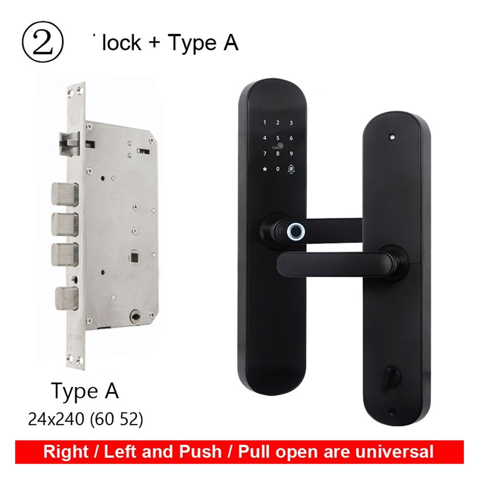 Fingerprint Door Lock Smart Phone APP TT Lock Bluetooth / Wifi Password ...