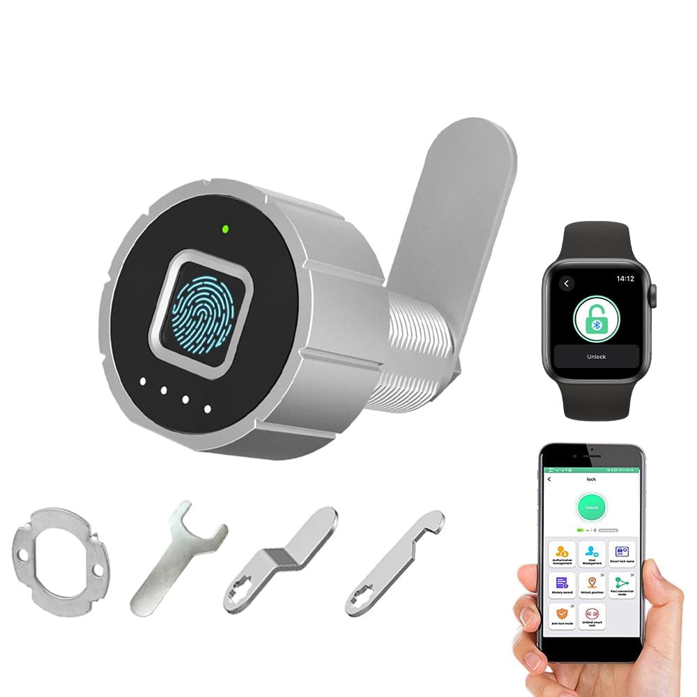 Fingerprint Drawer Lock eLinkSmart Bluetooth App Cabinet Lock 20MM ...
