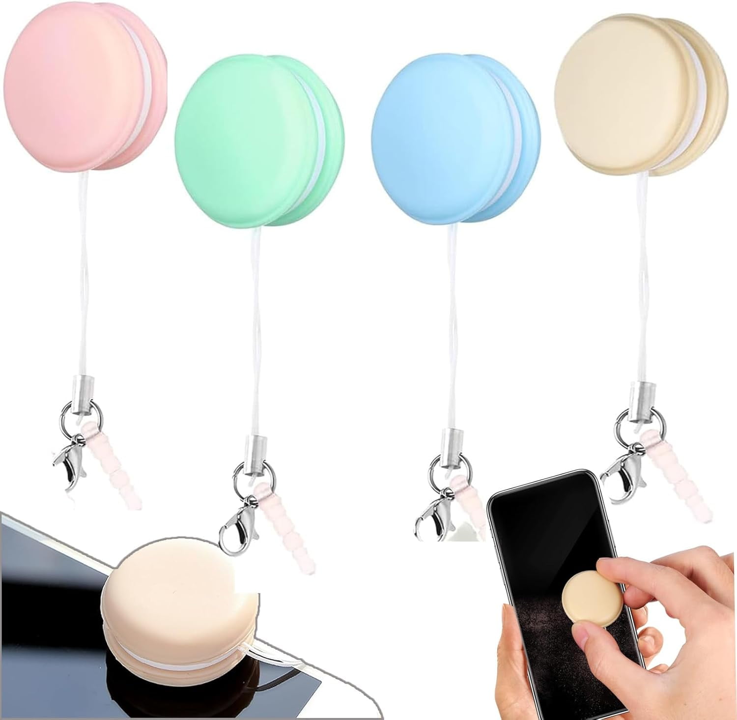 Fingerprint Eraser Balls -Macaron Phone Screen Cleaner, Fingerprint ...