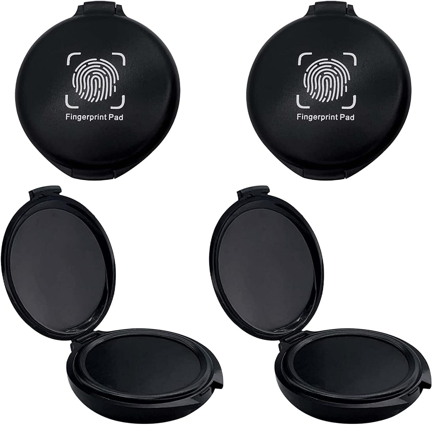 Fingerprint Ink Pad 2 Pack Black Thumbprint Ink Pad for Notary Supplies ...