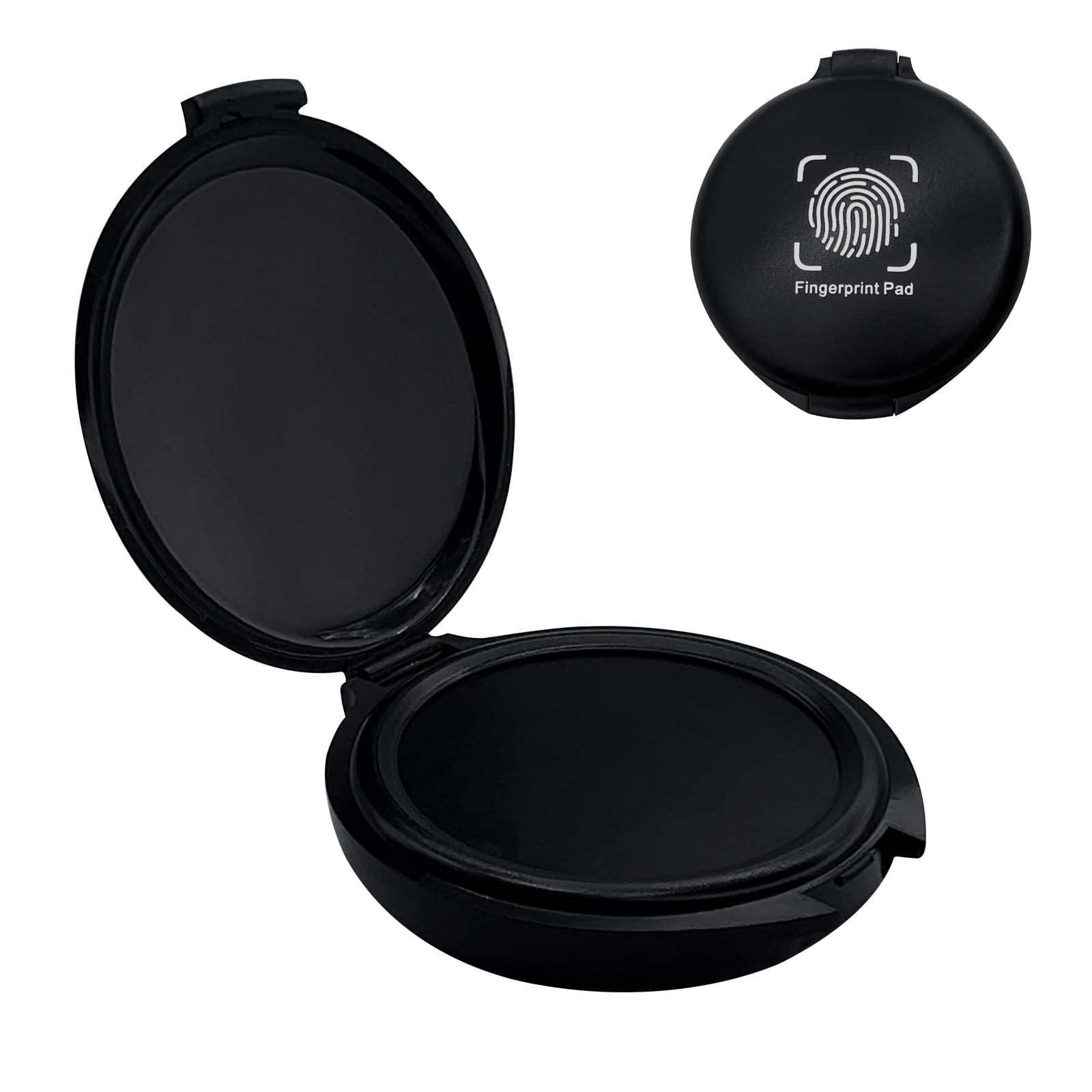 Fingerprint Ink Pad,Black Thumbprint Ink Pad for Notary Supplies ...