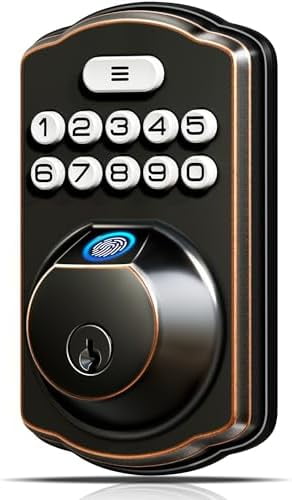 Fingerprint Keyless Entry Door Lock, Auto Lock, Electronic Keypad ...