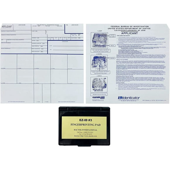 Fd-258 Fingerprint Card