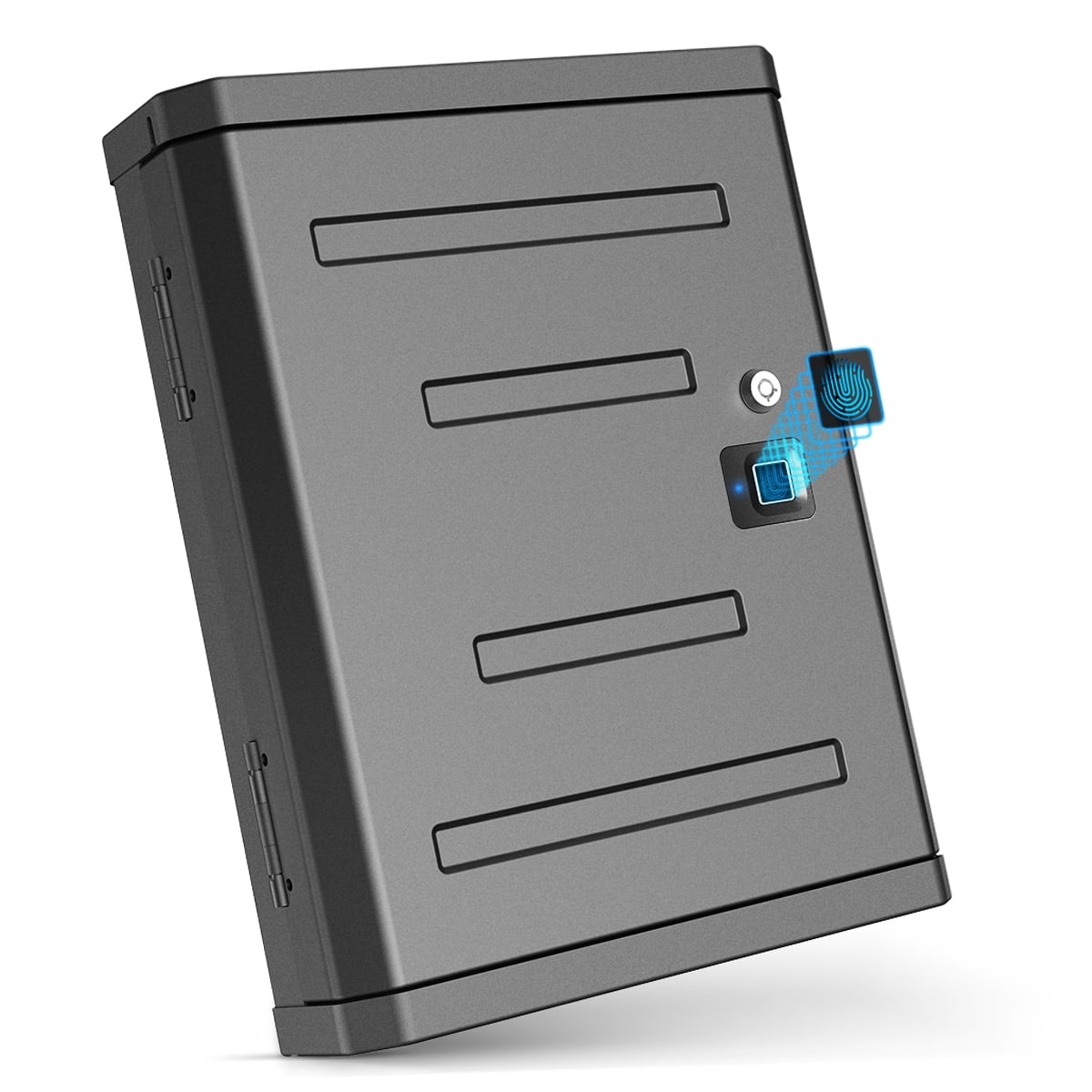 Fingerprint Lock Box,Slim Portable Lock Box Identification Lock Auto ...
