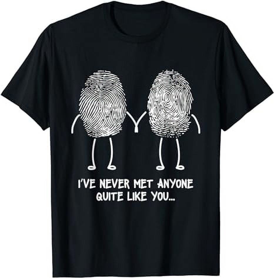 Fingerprint Love Couple Witty Relationship Humor T-Shirt - Walmart.com