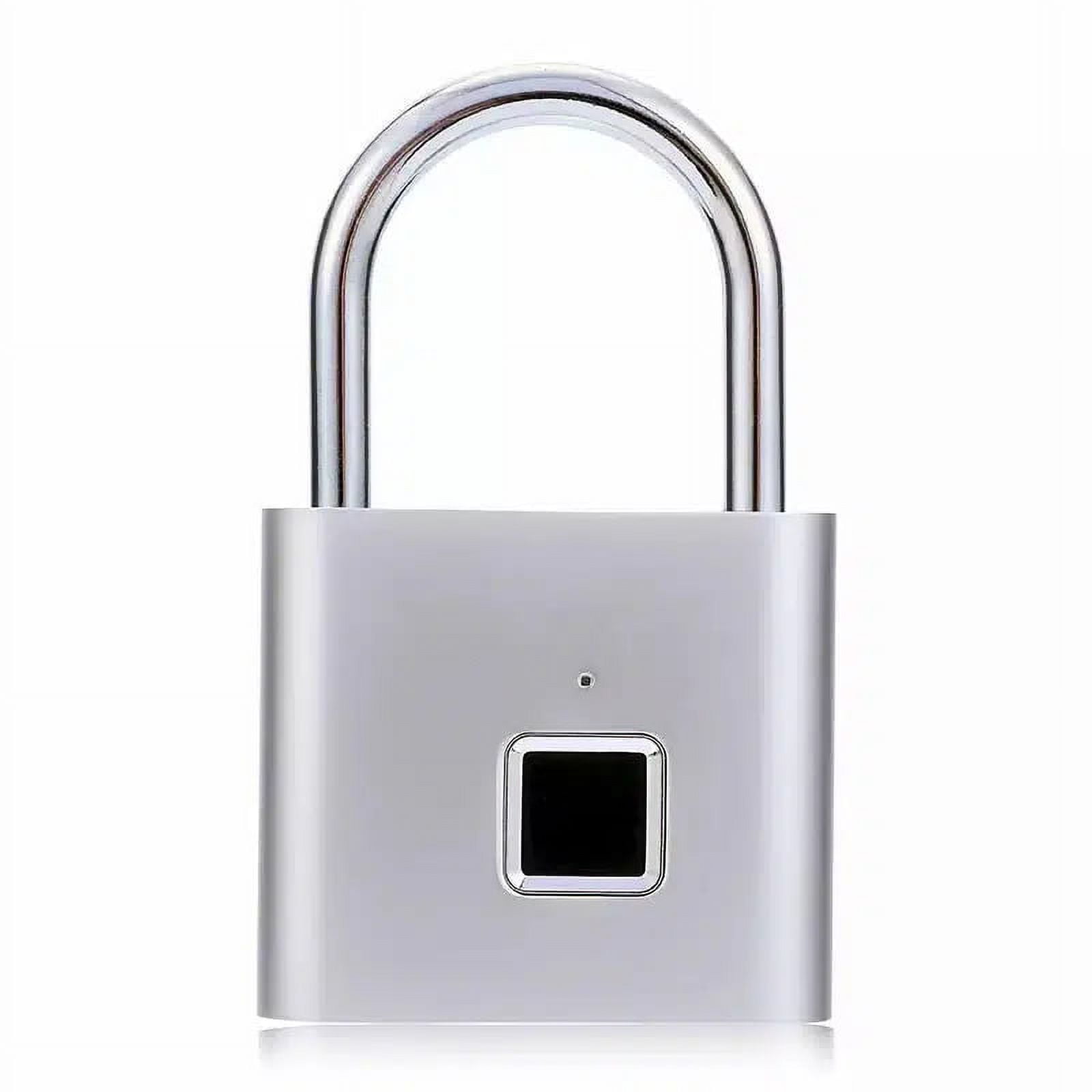 Fingerprint Padlock, Keyless Fingerprint Gym Locker Lock, Metal Smart ...
