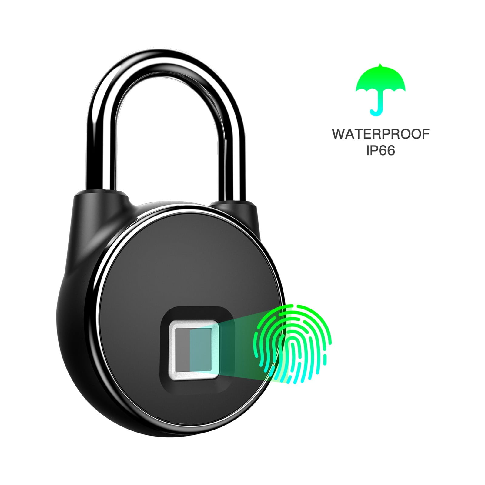 Fingerprint Padlock, Ultra Light Open Fingerprint Lock With USB ...