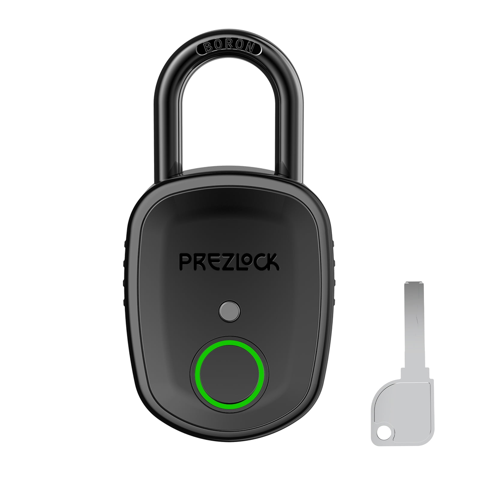 Prezlock Fingerprint Padlock with Key Backup, Metal Alloy 51mm Body ...