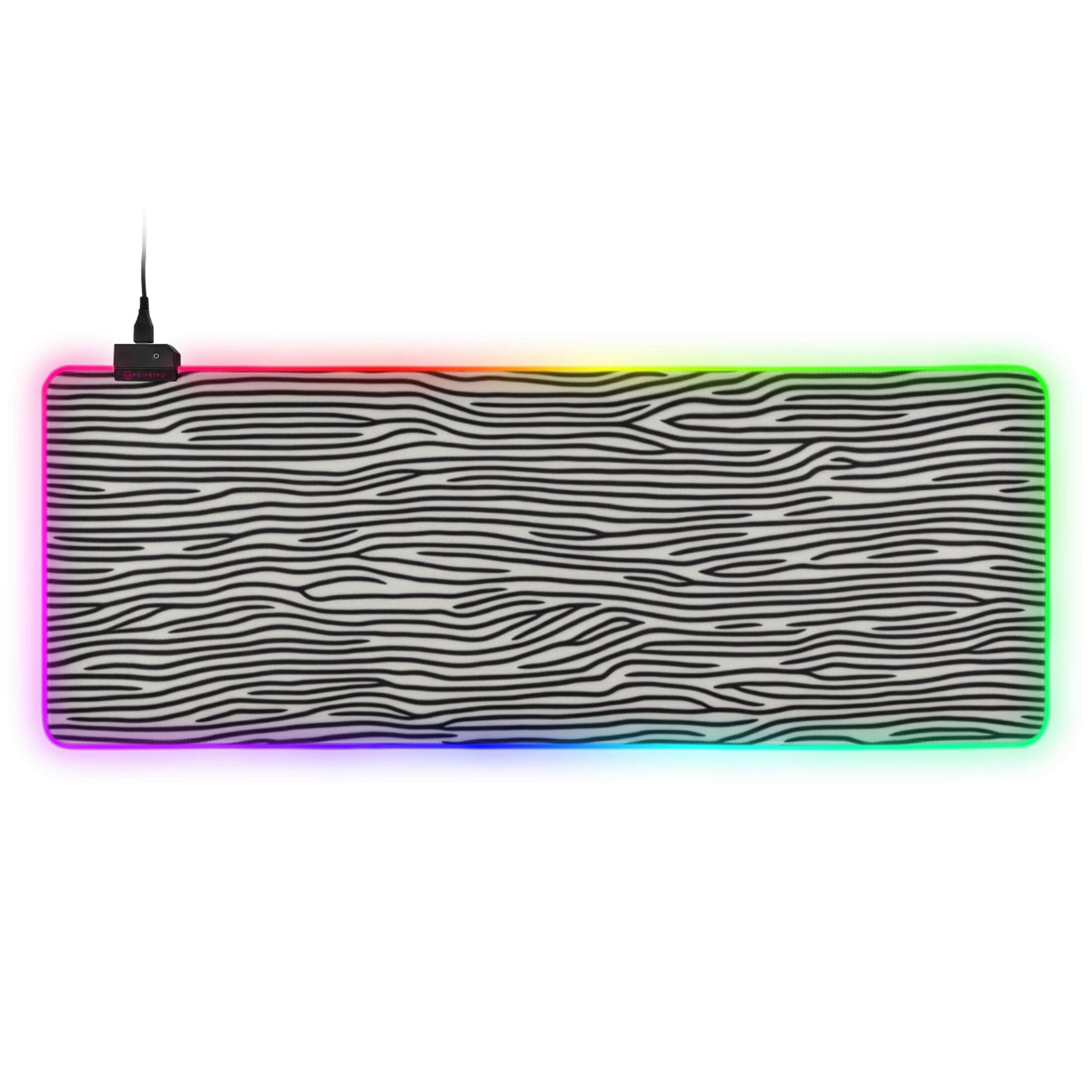 Fingerprint Pattern Of Abstract Lines RGB Gaming Mouse Pad Large ...