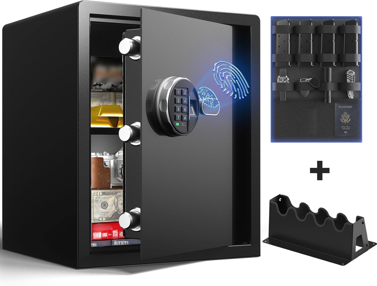 Fingerprint Safe - (0.80 cu. ft.) Biometric Safe Box with Silent Mode ...