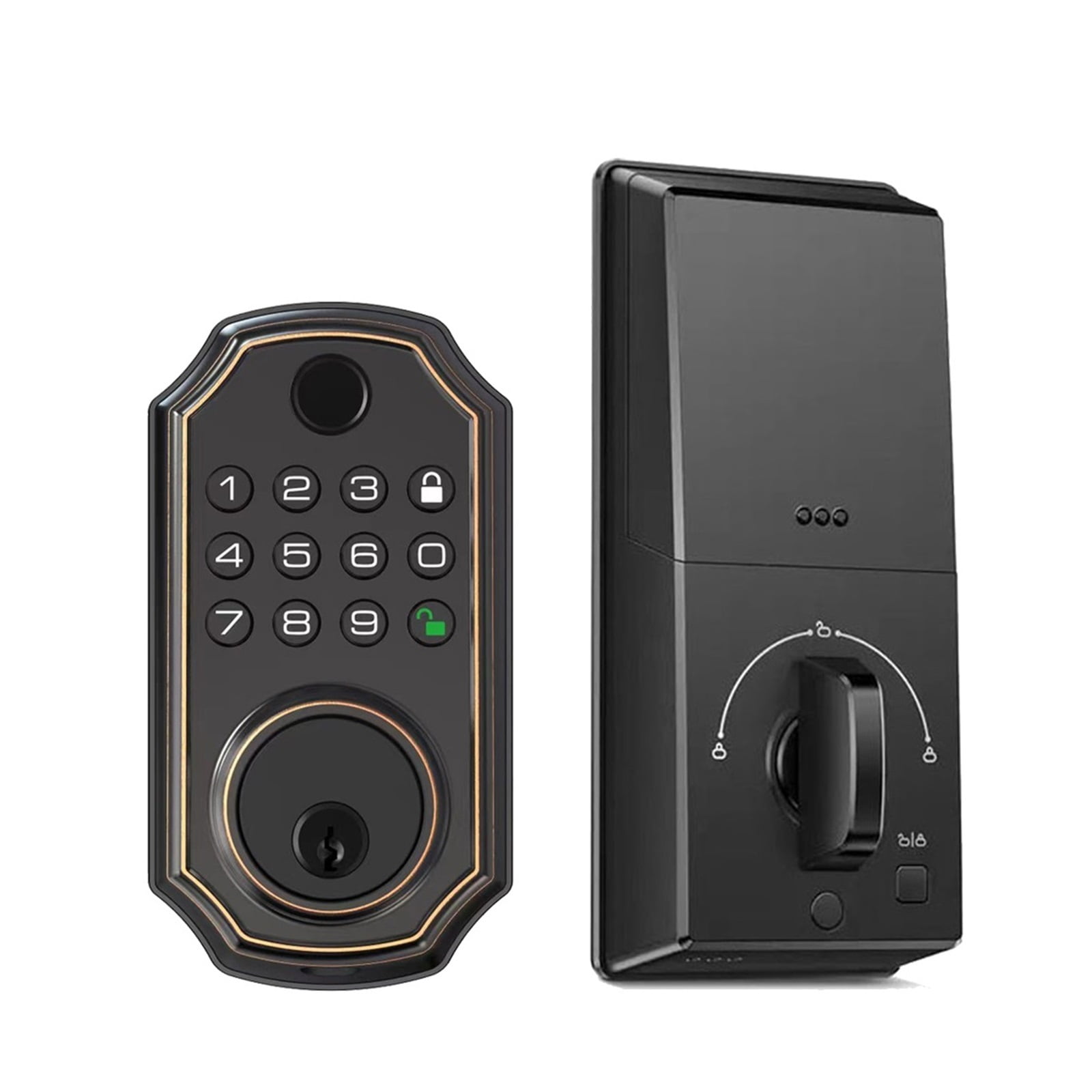 Fingerprint Smart Deadbolt Door Lock Electric Keyless Entry for Front ...