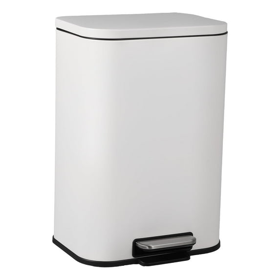 Fingerprint- Stainless Steel Trash Can - 3.2 Gal Bathroom Garbage Bin ...