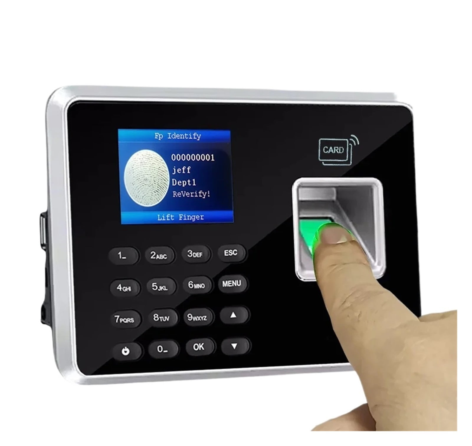 Fingerprint Time Attendance Clock Machine Card And Biometric Employee ...