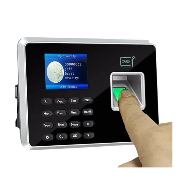 Fingerprint Time Attendance Clock Machine Card And Biometric Employee ...