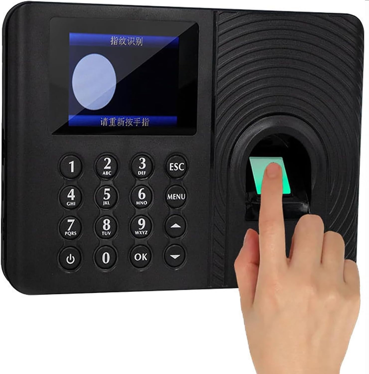 Fingerprint Time Clocks, Clocking in Machine with 2.4in LCD Screen ...