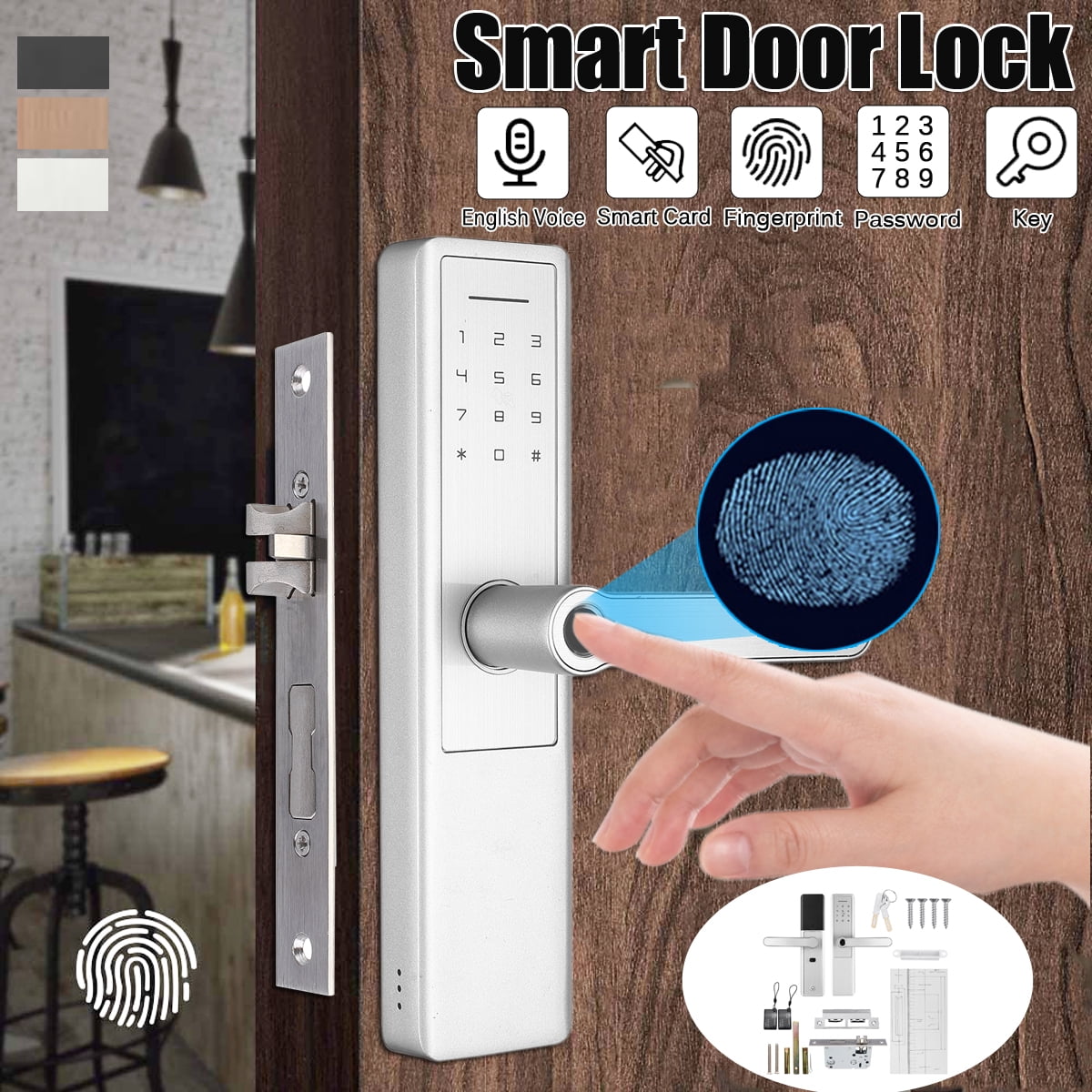 Fingerprint and Touchscreen Smart Lock, Password Fingerprint Door Lock ...