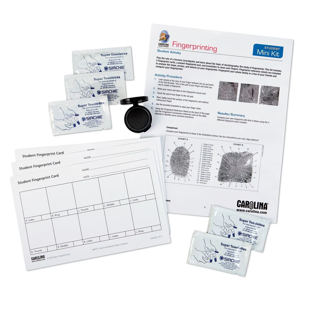 Fingerprinting Student Kit, Learn About The Study Of Fingerprints ...
