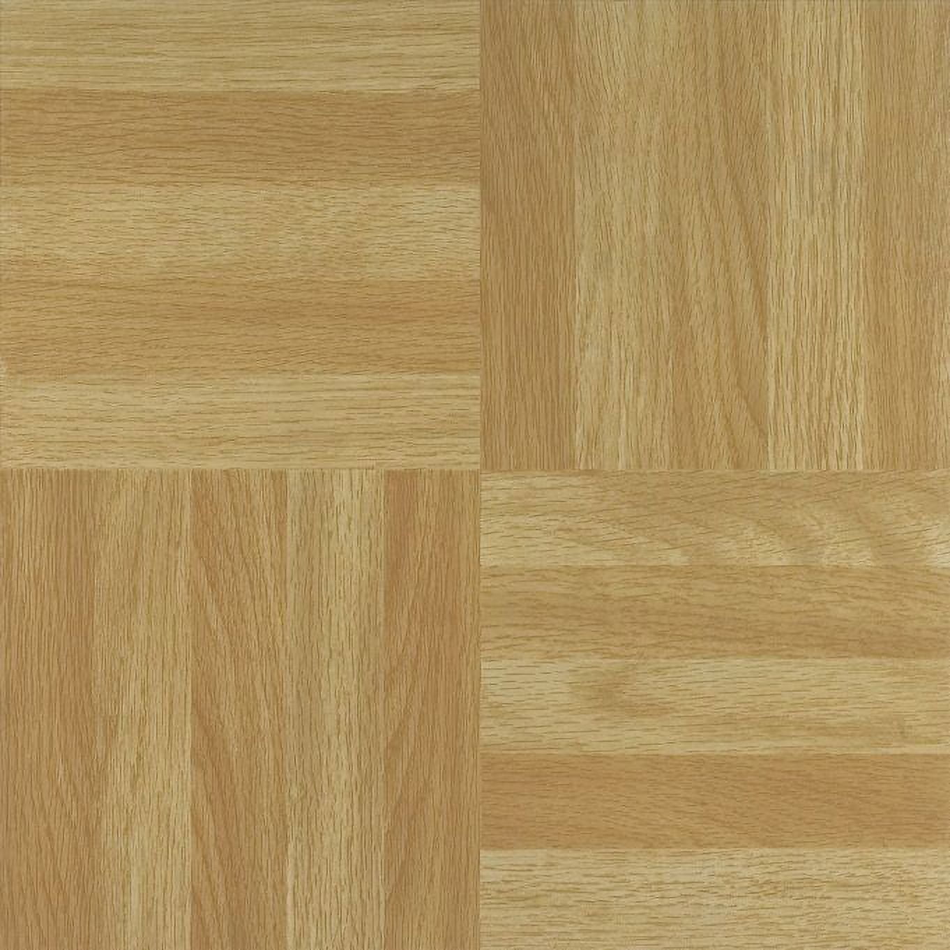 Fingers Light Oak Vinyl Floor Tiles Self Stick Peek Flooring 12'' x 12 ...