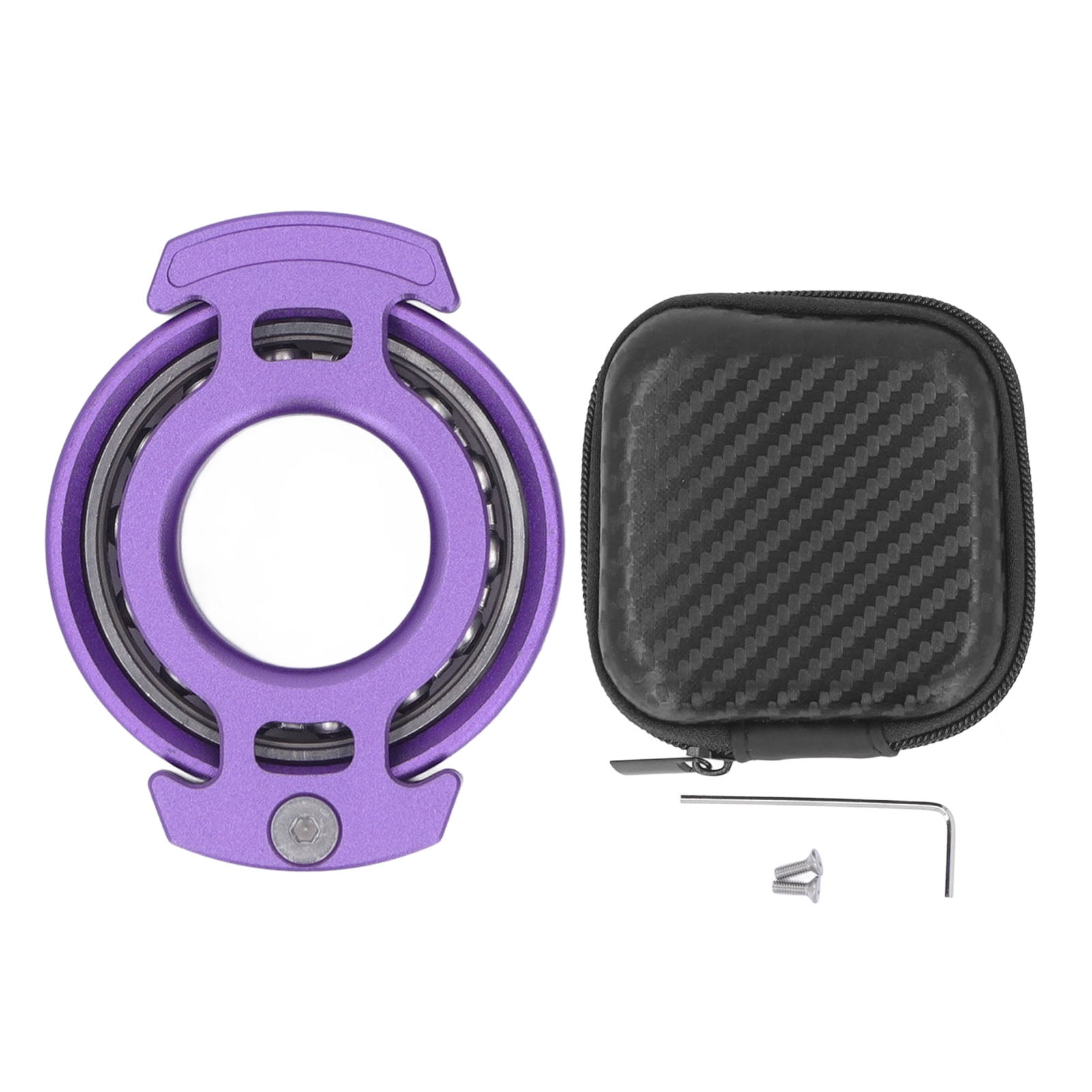 Fingertip Gyroscope for Anxiety Relief, Purple Metal Ring Decompression ...