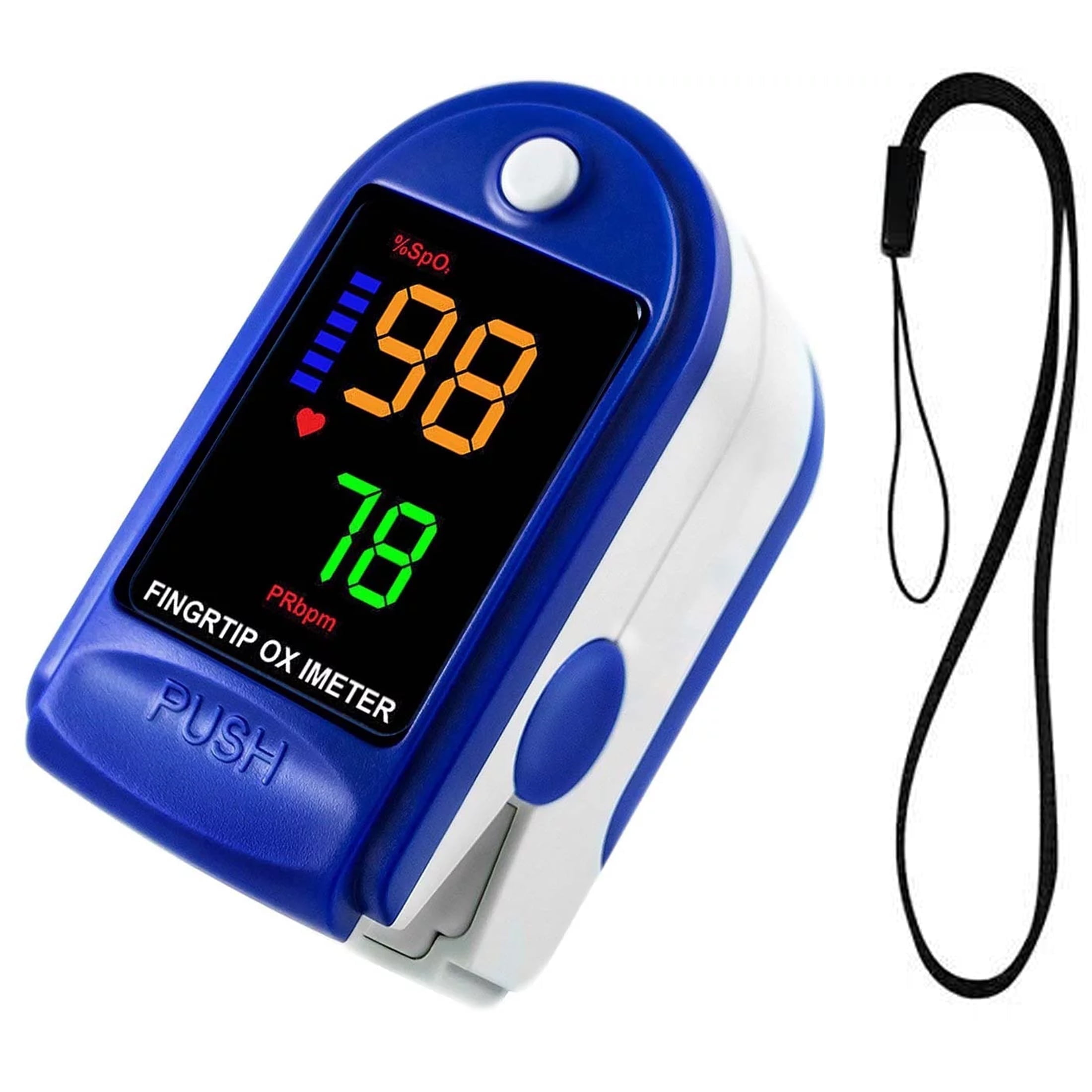 Lvelia Fingertip Pulse Oximeter, Blood Oxygen Monitor SpO2, Pulse Rate ...