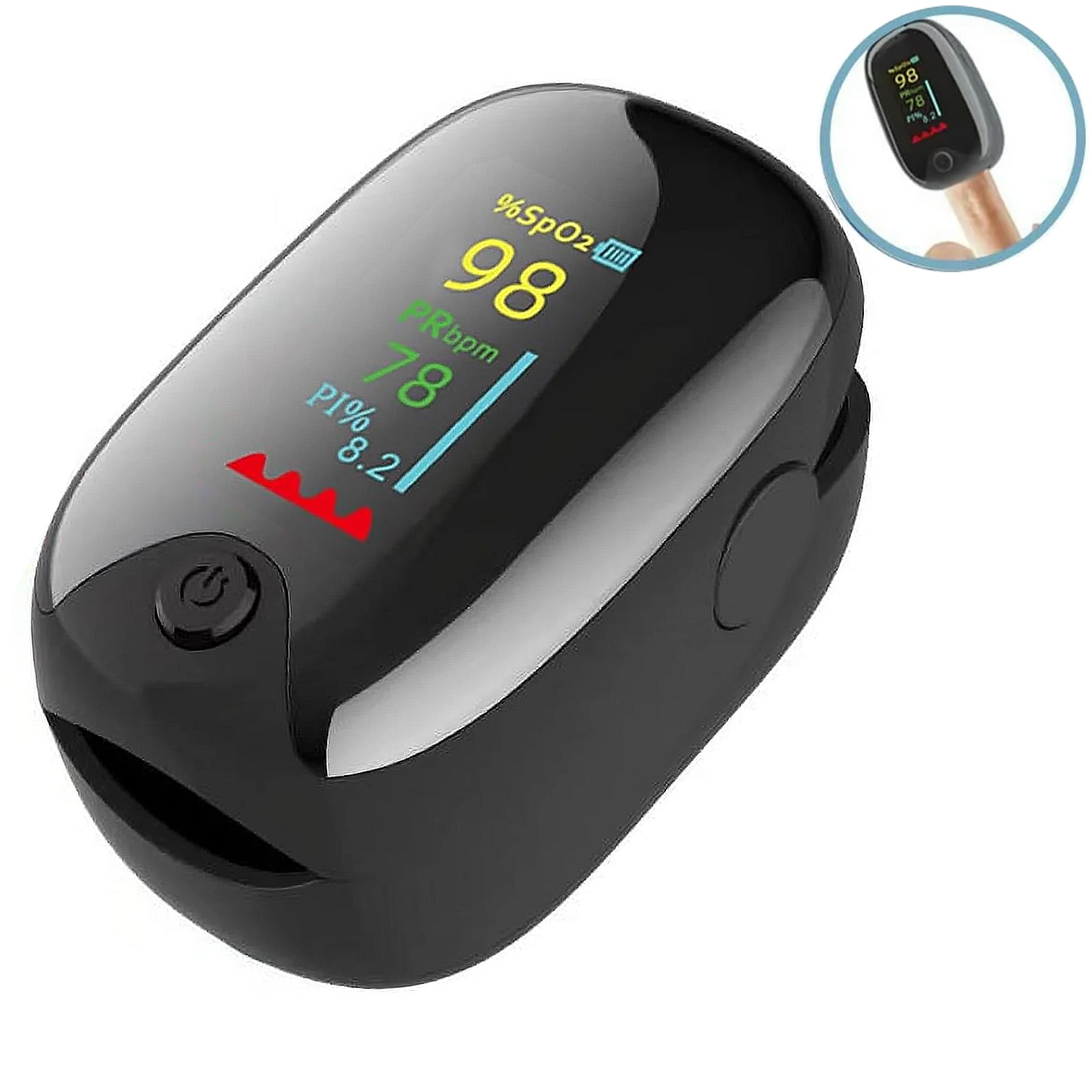 Fingertip Pulse Oximeter,Blood Oxygen Saturation Monitor (SpO2) with Pulse Rate Measurements and ...