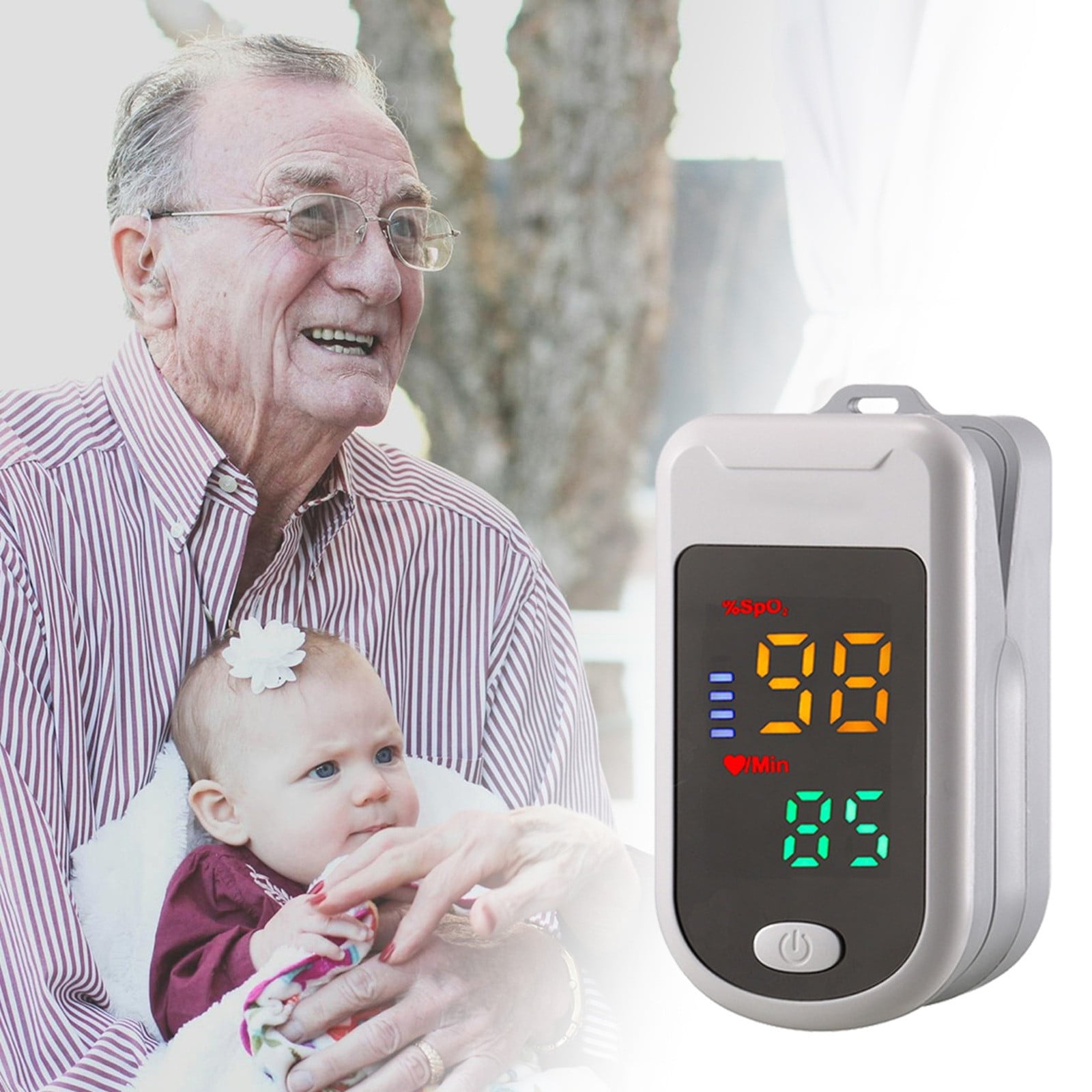 Fingertip Pulse Oximeter, Blood oxygen saturation and Pulse Rate ...