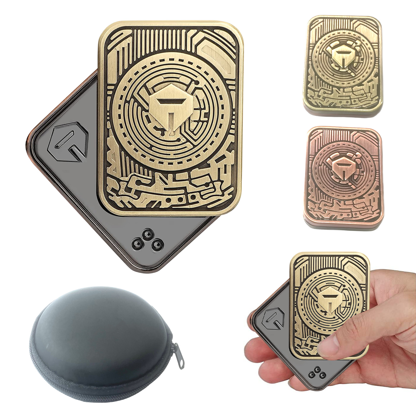 Fingertip Push Toy Magnetic Metal Poker Haptic Card Pocket-sized ...