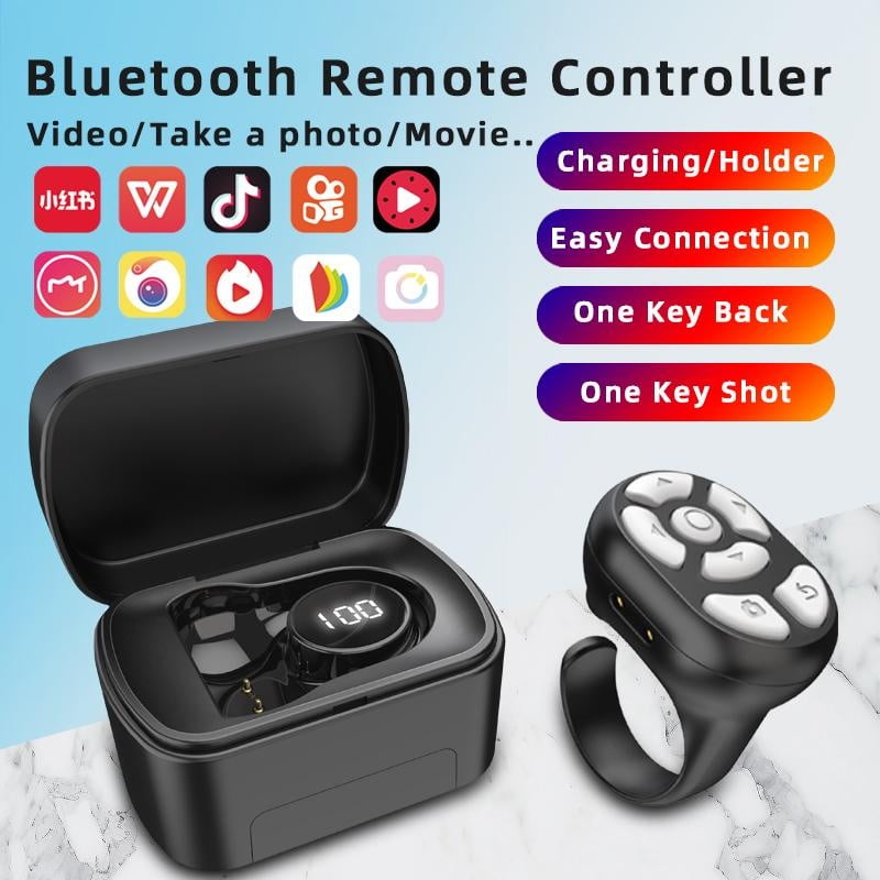 Fingertip Remote Control Ring for Tik-Tok Bluetooth Buttons Portable ...