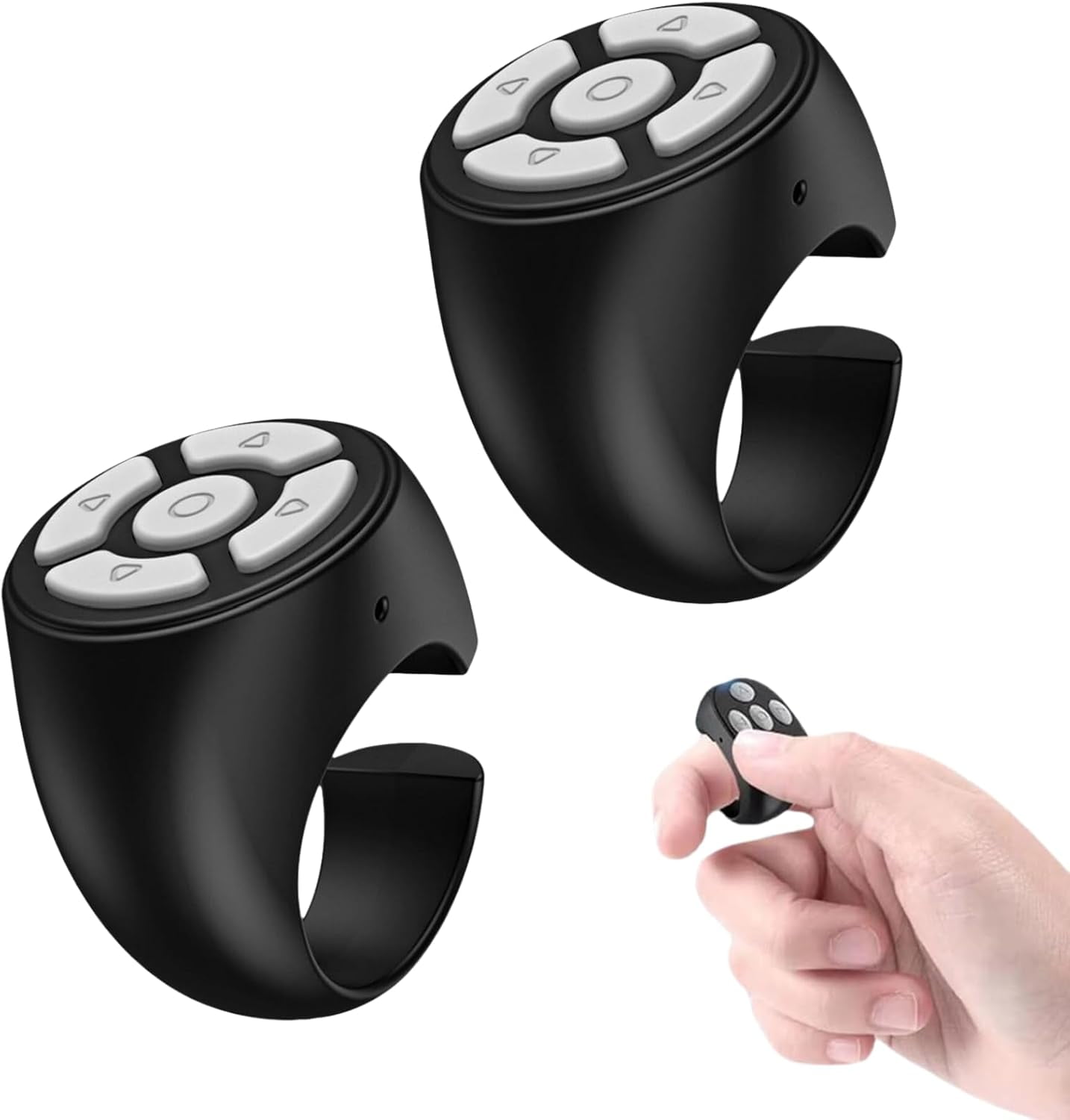 Fingertip Wireless Bluetooth Remote Control,Creative Remote Scrolling Ring,Wireless Camera ...