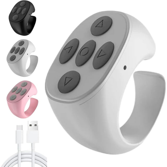 Fingertip Wireless Bluetooth Remote Control, Scrolling Ring for iPhone ...