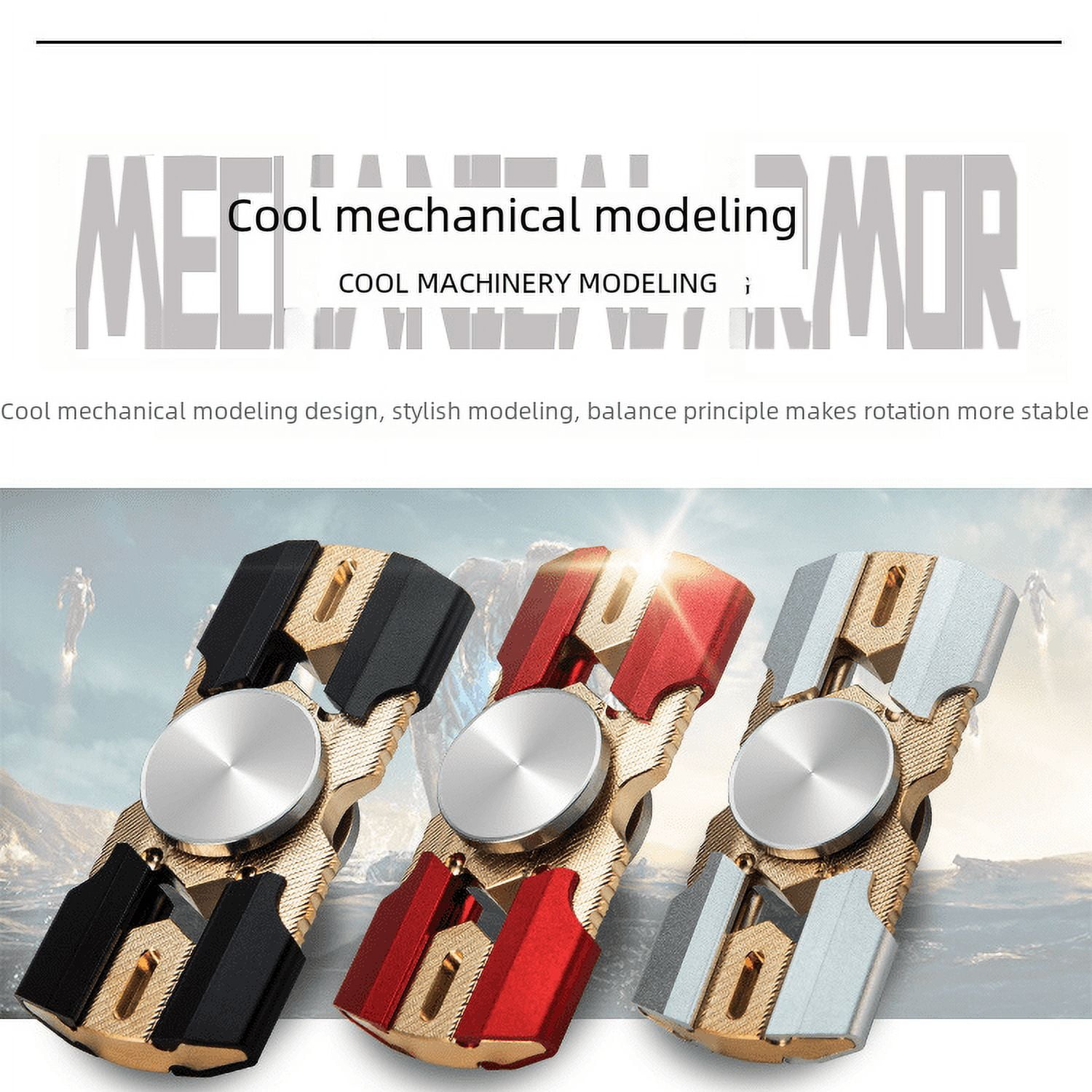 Fingertip gyro mechanical armor pure copper metal EDC decompression ...