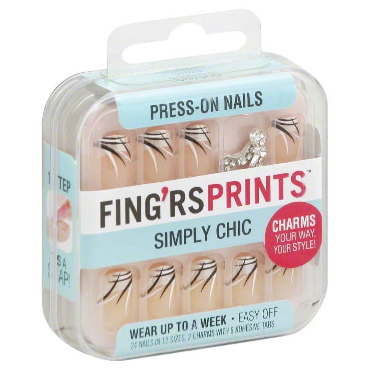 Pacific World Fingrs Prints Press-On Nails, 24 ea - Walmart.com