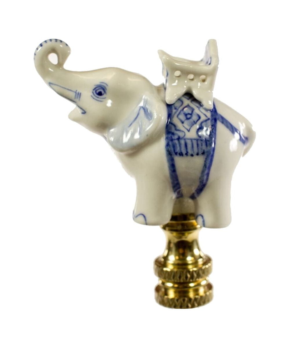 Finial Showcase Porcelain 1.25" Finials, Gold/White/Blue - Walmart.com
