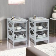 Ameriwood Glyndon Wrap-Around Sofa Accent Tables, White Oak - Walmart.com