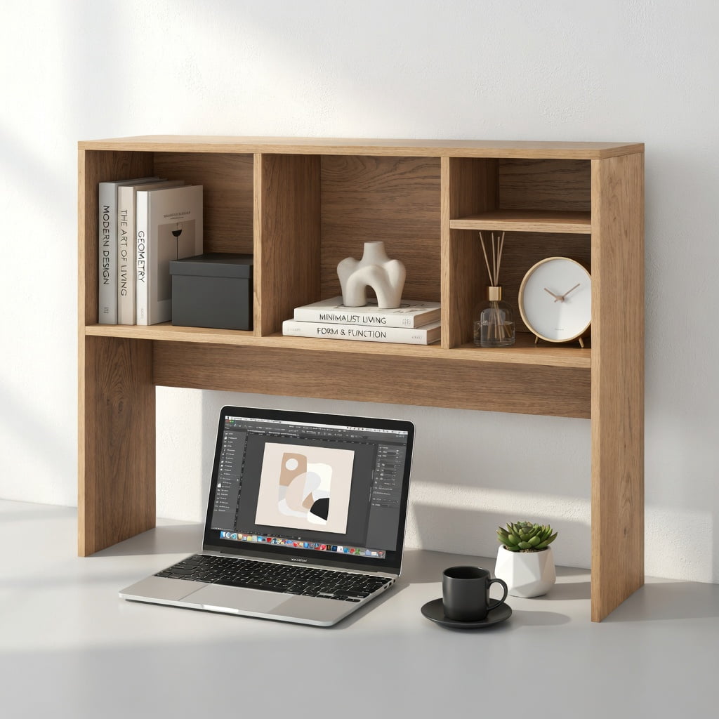 Demi Bonn 2-Tier Multipurpose Desk Bookshelf with 4 Shelves ...